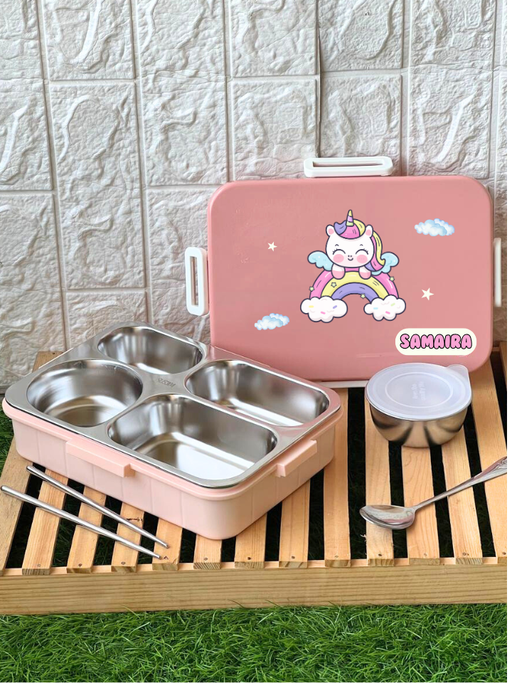 Stylish Pink Bento Box Set for Kids' School Meals – Storeka